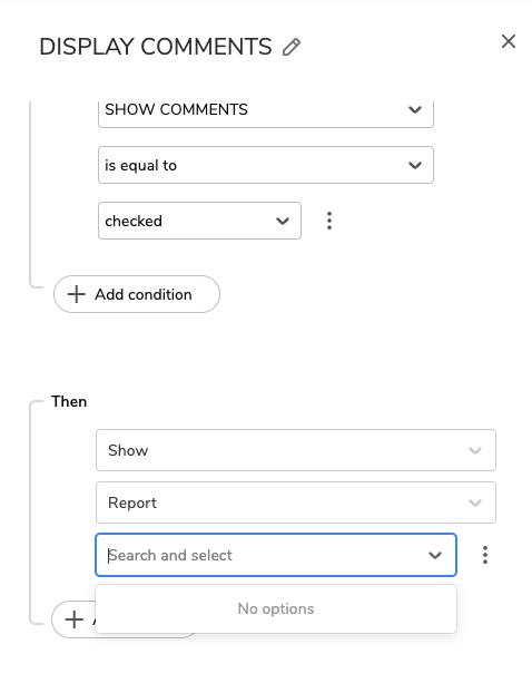 Form Rule "Show Report" displays No options | Qrew Discussions